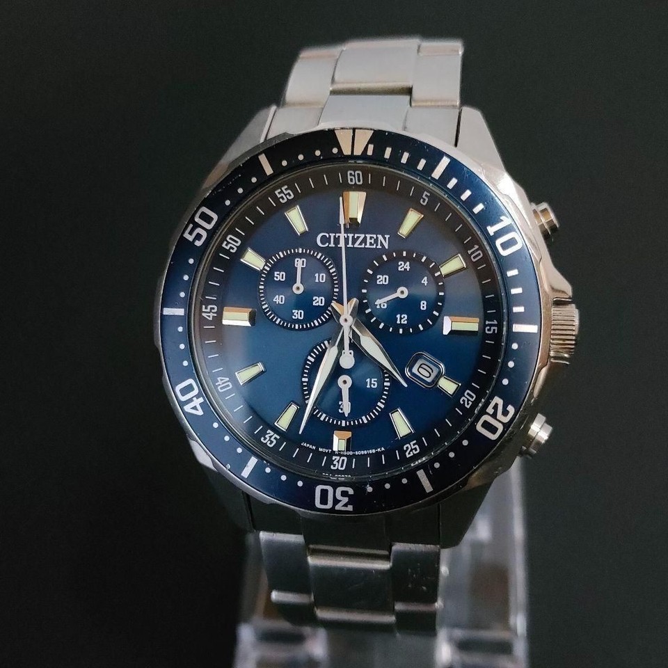 Citizen Watch H500 Eco Drive Solar Blue Men s Analog Dial 4 cm Quartz ...
