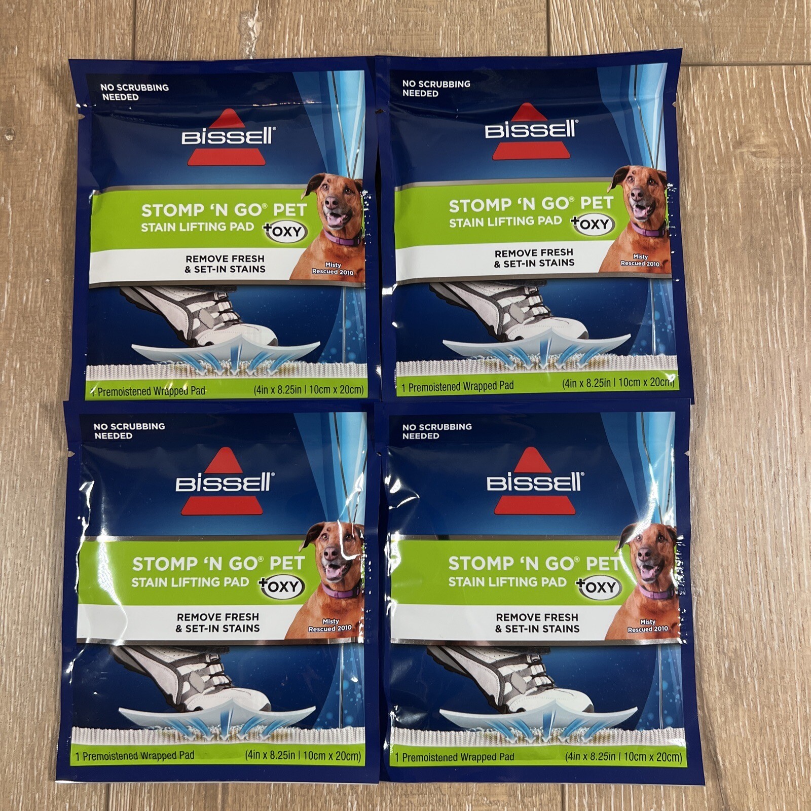 Lot - 4 Packs New Bissell Stomp 'N Go Pet Stain Lifting Pads +Oxy 1 Pad ...
