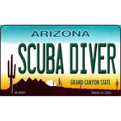 Scuba Diver Arizona State License Plate Tag Magnet M-6097 | eBay