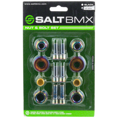 SALT BMX NUT AND BOLT v2 HARDWARE OIL SLICK JET FUEL | eBay