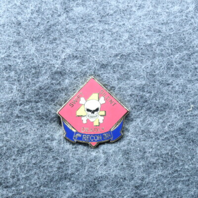 Military Hat Pin: U.S.M.C. 4th Reconnaissance Battalion [1-1/8"] | eBay