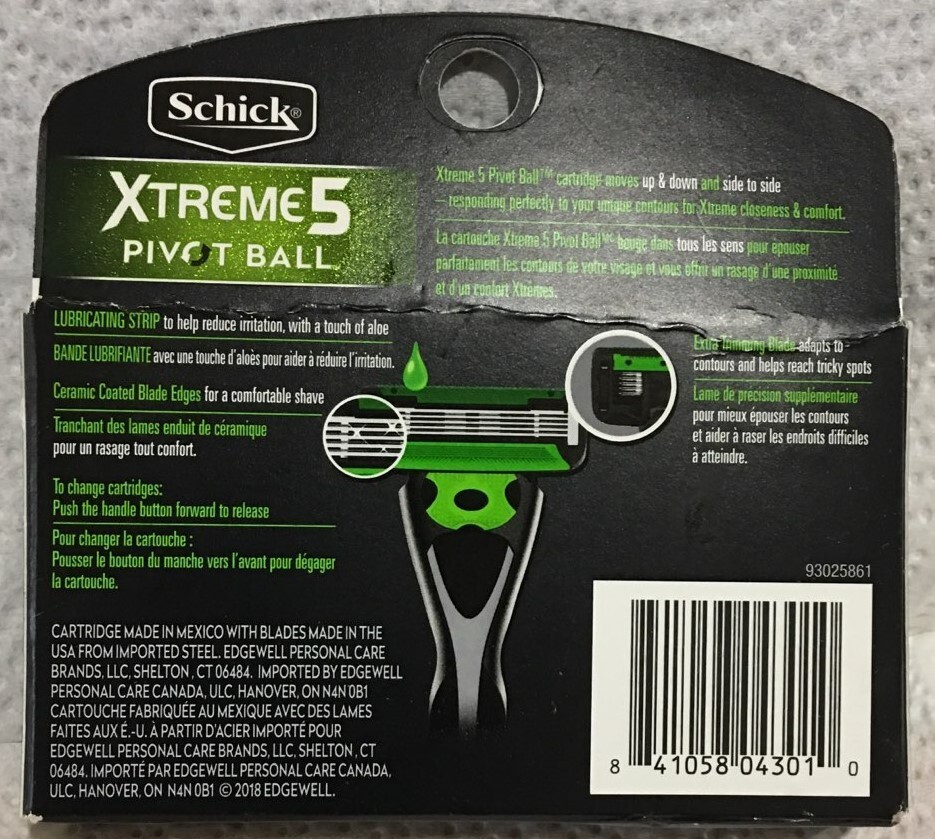 Schick Xtreme 5 Pivot Ball Razor, 4 Blades, NEW - E11E | eBay