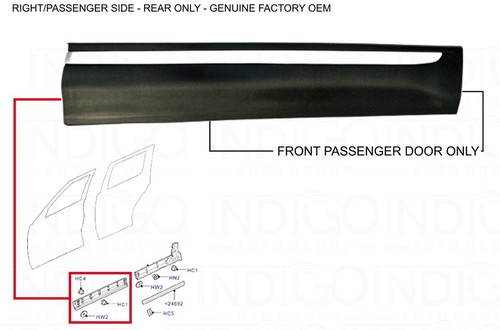 LAND ROVER LOWER MOLDING RIGHT RANGE EVOQUE 12-18 2.0L LR080341 GENUINE ...