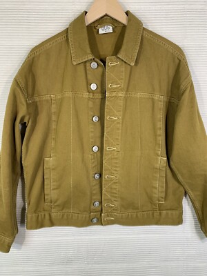 BDG Urban Outfitters Womens Brown Mustard Denim Jacket Button Up Size M ...