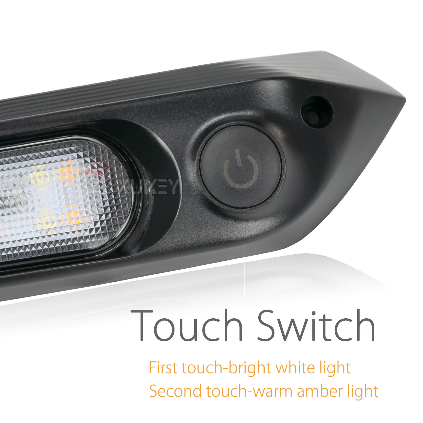 287mm DUAL LED BUG LIGHT 12V/ AWNING LIGHT AMBER/WHITE LIGHTS WITH ...