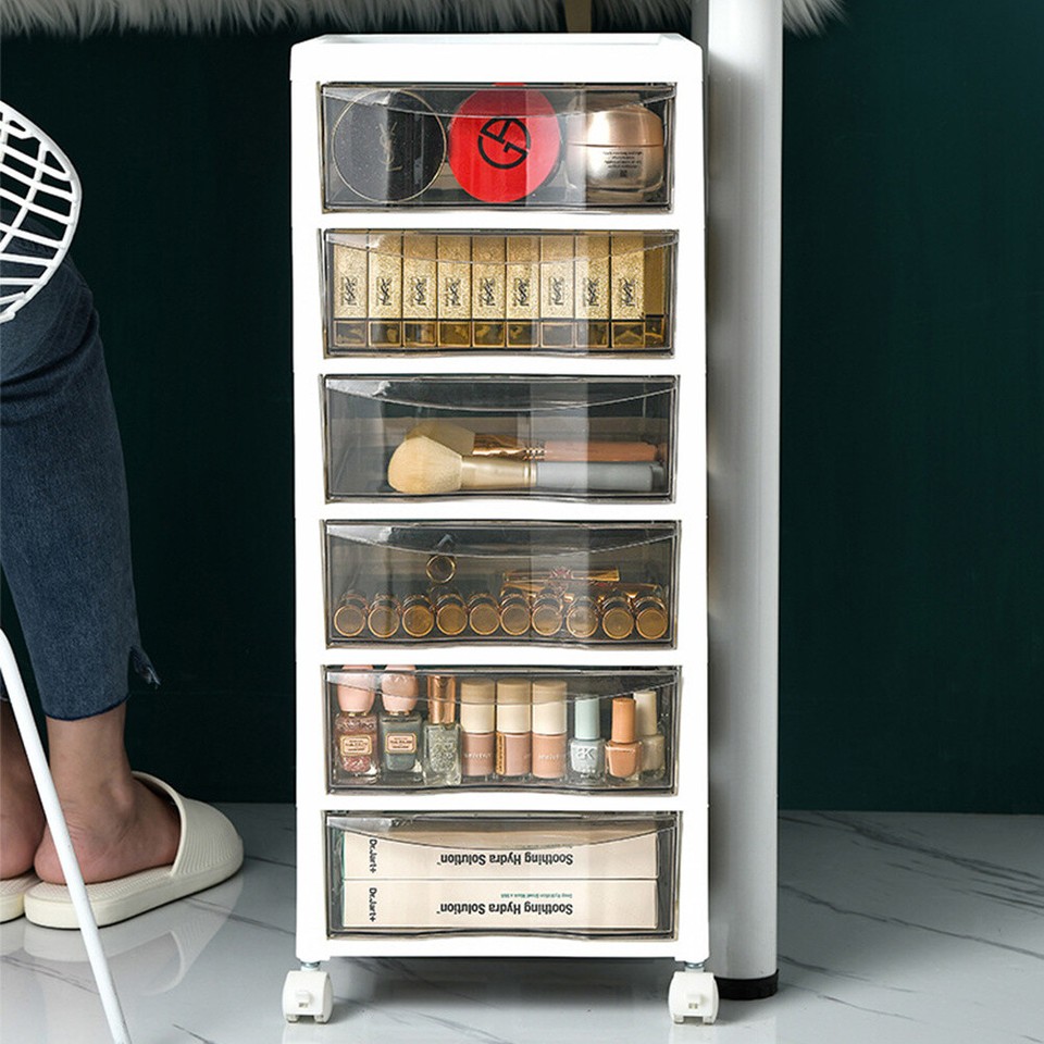 4/5/6 Drawer Desktop Sorting Storage Desk Organizer Home Table Draw ...