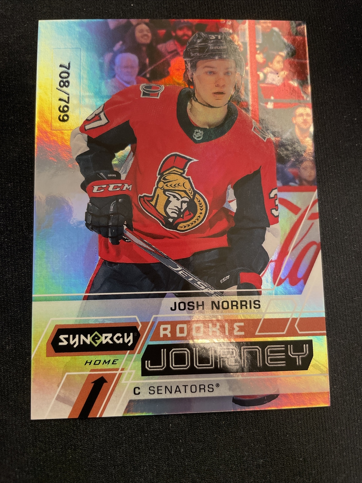 20-21 UD Synergy Hockey Rookie Journey Rainbow RJ-JN Josh Norris /799 ...