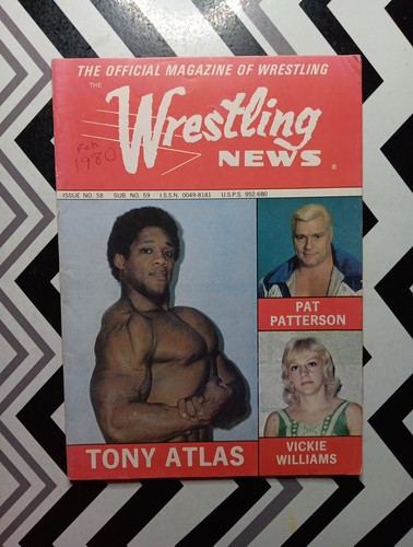 WRESTLING NEWS magazine No 58 Feb 1980 RIC FLAIR BACK COVER Tony Atlas ...