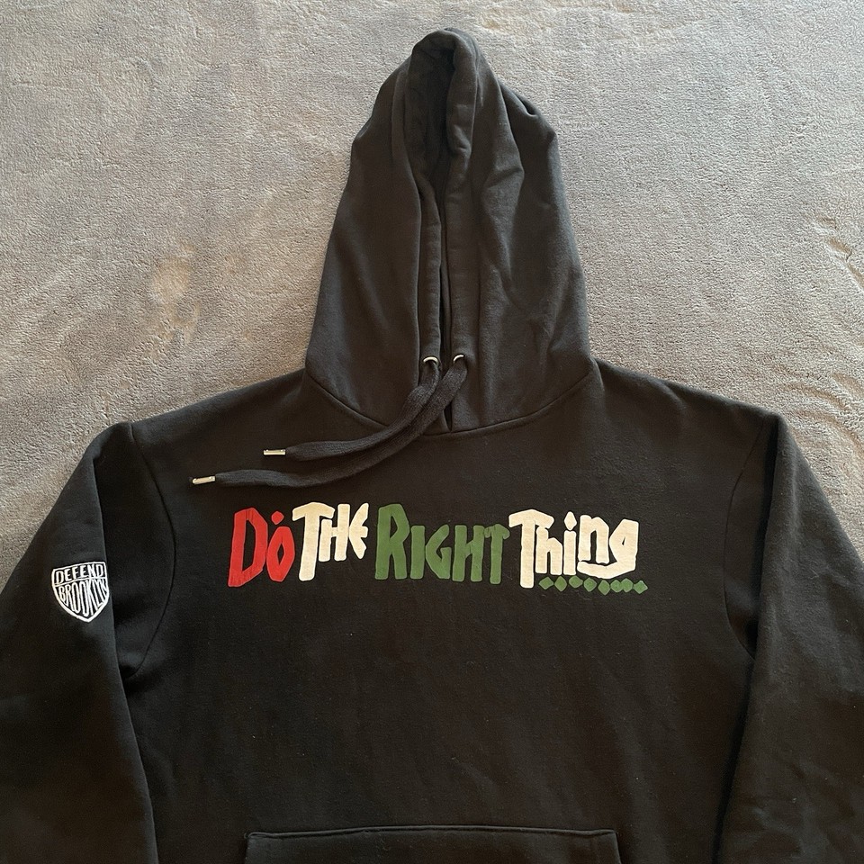 Do The Right Thing Movie Hoodie Mens Small Black Pullover Spike Lee ...