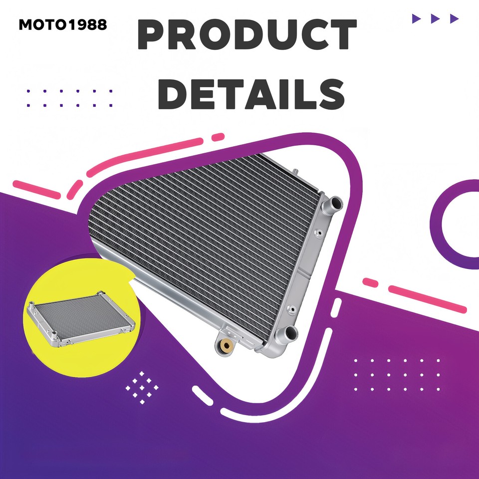 Radiator for Polaris Ranger 400 500 570 800 900 Crew 1240721 with Cap ...