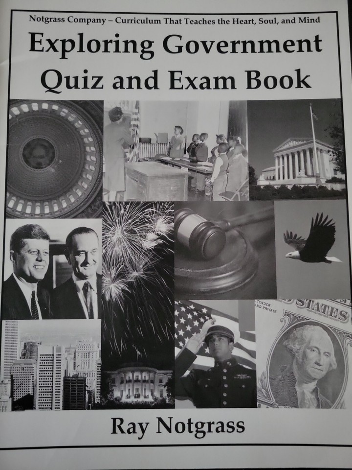 EXPLORING GOVERNMENT--QUIZ AND EXAM BOOK & Answer Key Ray Notgrass | eBay