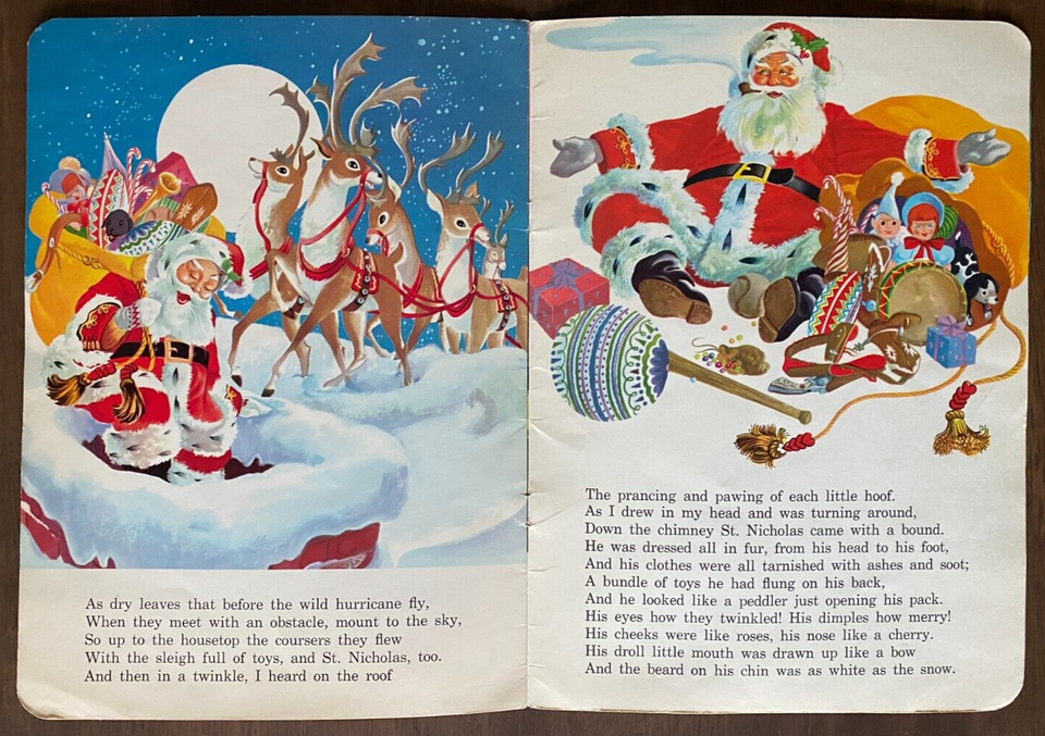 RARE Twas Night Before Christmas 1964 Disney artist Nino Carbe James ...