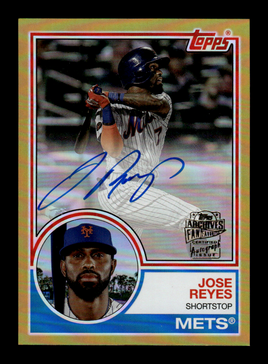 2023 Topps Archives Jose Reyes #83FF-JR 1983 Fan Favorites Autograph ...