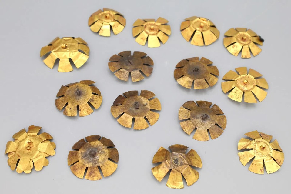 Ancient Greek Hellenistic Gold Rosettes For A Tiara Crown Dated As ...