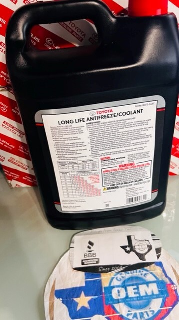 1 Gallon GENUINE Toyota Lexus RED Long Life Antifreeze Coolant 00272 ...