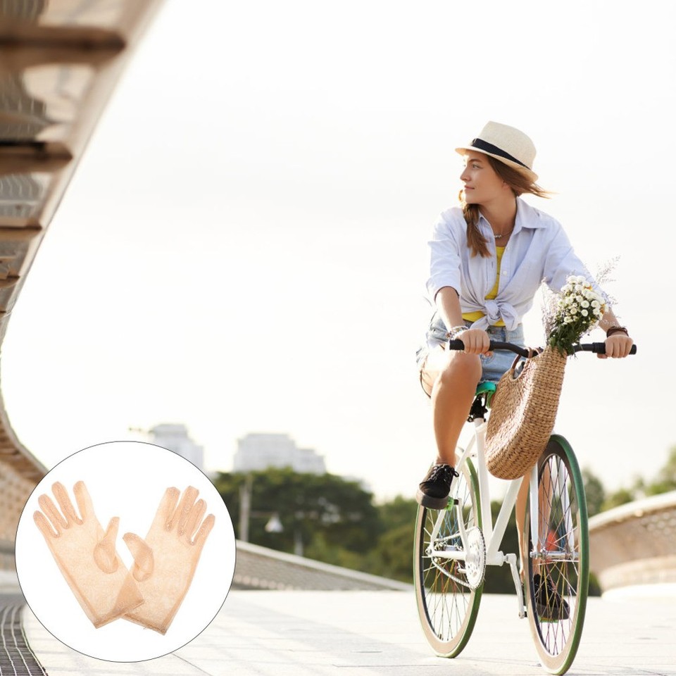 1 Pair Women's Short Mesh Gloves Women'S Summer Tulle Gloves Opera ...