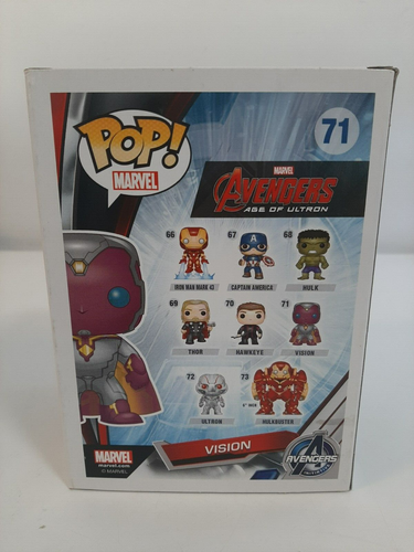 Funko Pop Vision 71 Avengers Age of Ultron Marvel Figure 9 Cm Statue ...