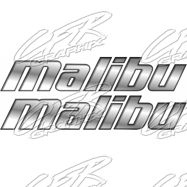 Set of 2 - Malibu Gray Boats Vinyl Decals - EXTRA LARGE 72" Graphics ...