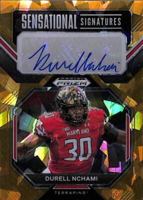 2023 Panini Prizm Draft DURELL NCHAMI Maryland Gold Ice Prizm AUTO | eBay