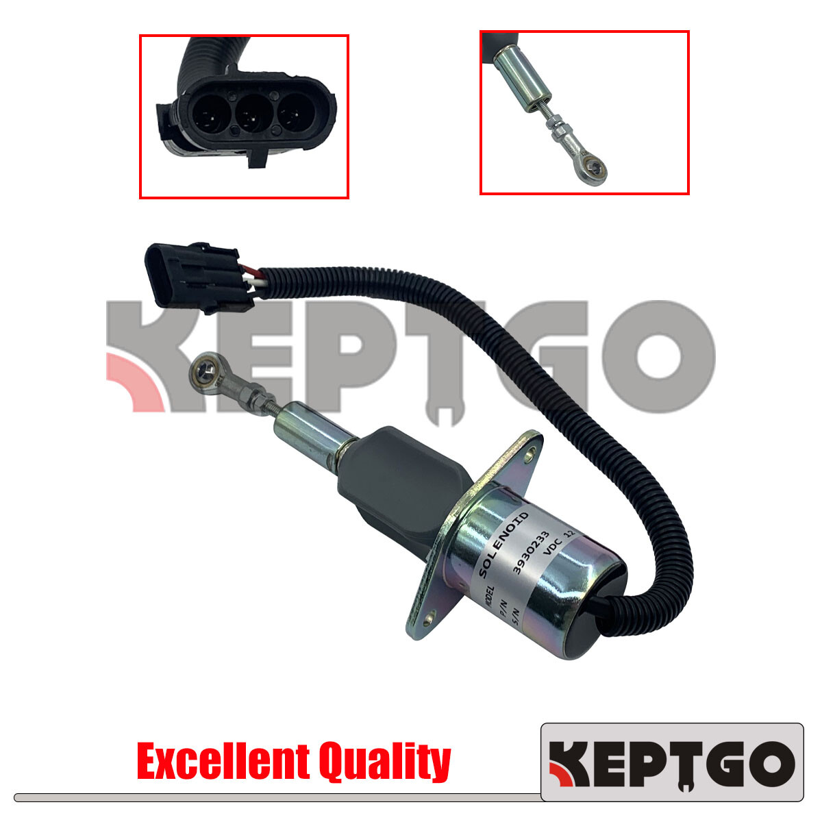 12V 3930233 3923680 3928160 Shut Down Solenoid for Cummins 6BT 5.9L 6CT ...