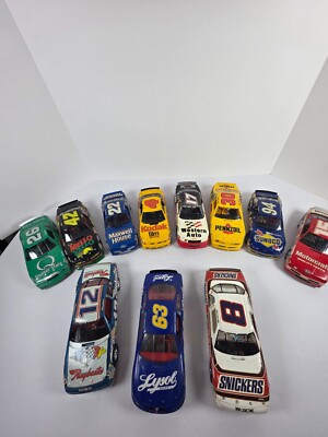 Lot of 11 NASCAR Plastic Model with Display Case **PLEASE READ ...