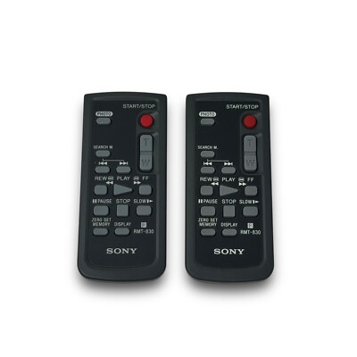 2X Genuine SONY RMT-830 Remote Control for DCR-HC20 DCR-HC21 DCR-TRV260 ...