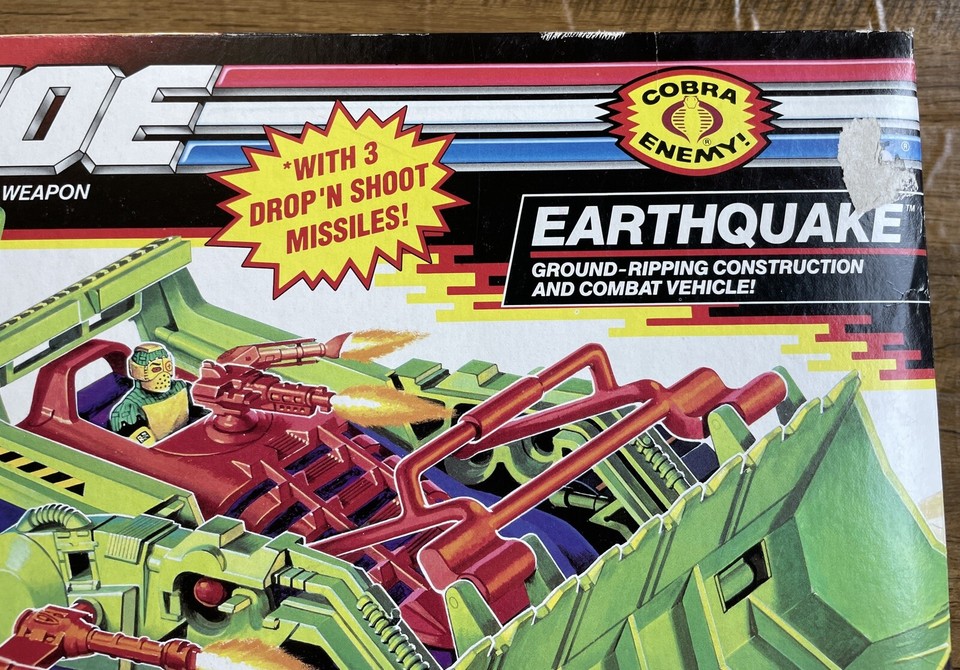 GI Joe EARTHQUAKE 1991 Hasbro Action Figure Vehicle NIB Cobra Command ...