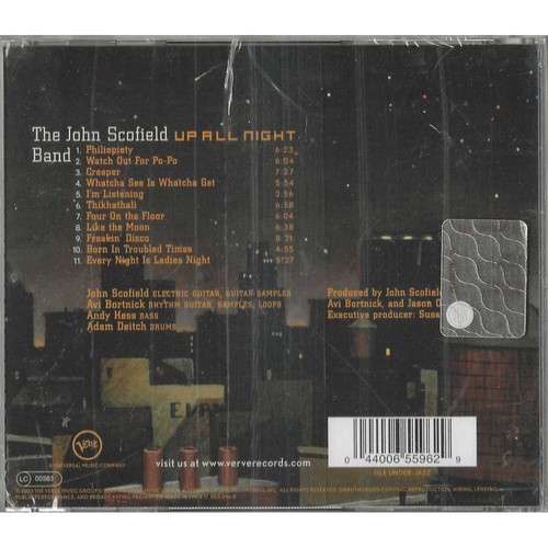 The John Scofield Band CD Up All Night / Verve Records – 0655962 Sealed ...