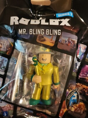Roblox Figure Series 1 Backpack Clips Hanger Mr Bling Bling W/ Virtual ...