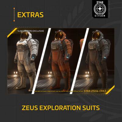 Star Citizen - ZEUS EXPLORATION SUITS - Subscribers Exclussive | eBay