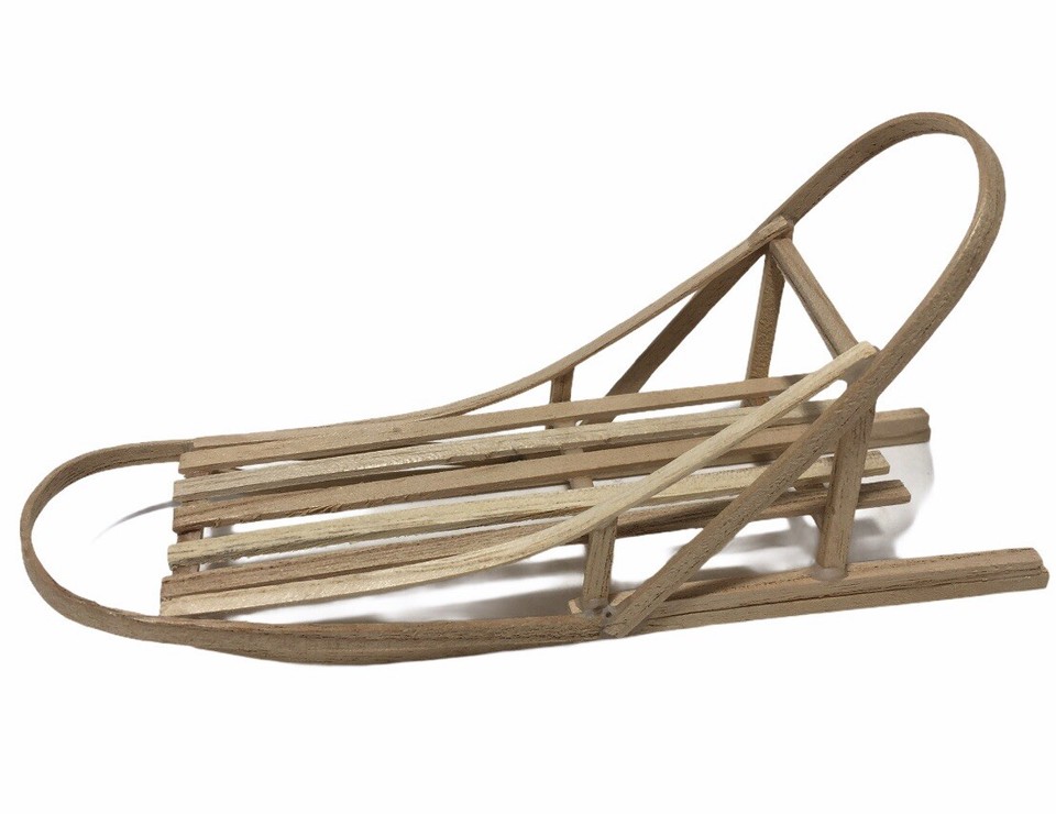 Model Slider Dog Sled Wooden Wood Kicksled 6” Display Ornament | eBay