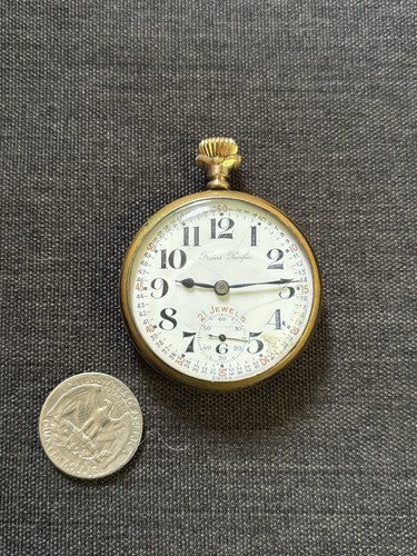 Trans Pacific 21J 16s Open Montgomery Dial Pocket Watch, Doesn’t Run | eBay