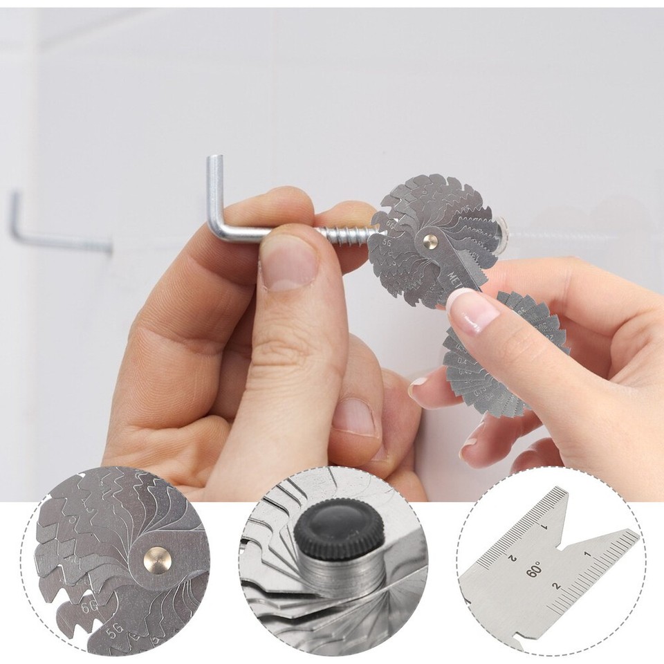 4pcs Thread Ring Gauge Pitch Grinding Gage Tool Thread Pitch Gauge Size ...