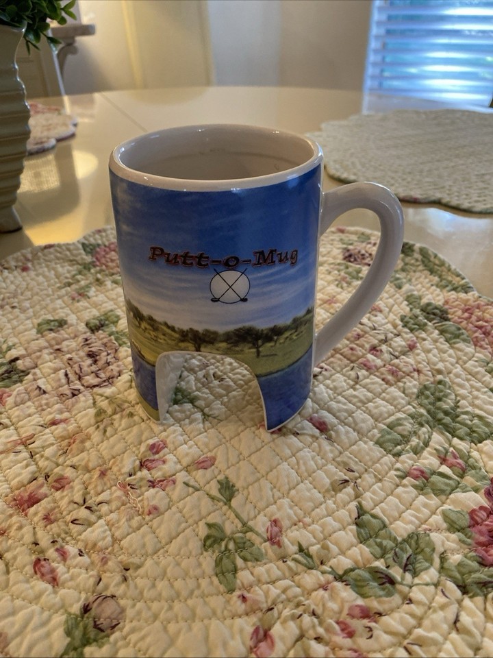 "Putt-o-Mug" Coffee Mug 12 Oz Cup For The Golfer, Colorful Golf Design ...