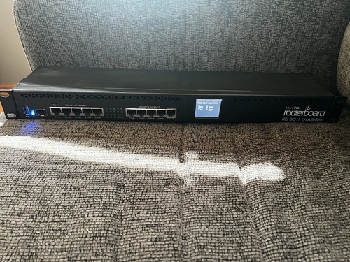 Mikrotik RouterBoard RB3011UiAS-RM 10x Gigabit Ethernet Roater w/ LCD ...
