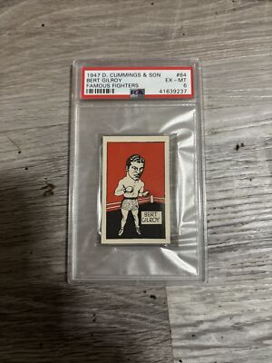 1947 D Cummings & Son Famous Fighters Swop Cards Bert Gilroy #64 PSA 7 ...