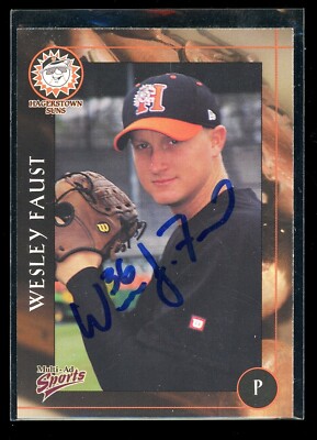 2001 Hagerstown Suns WESLEY FAUST Signed Card autograph AUTO GIANTS | eBay