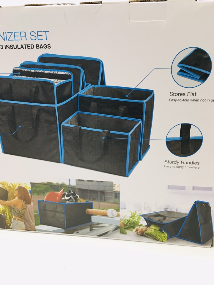 NEW Modular Organizer Set 3 collapsible organizers 3 insulated storage ...