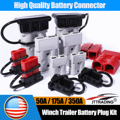 50A/175A/350A Battery Quick Connector Kit Plug Connect Disconnect Winch ...