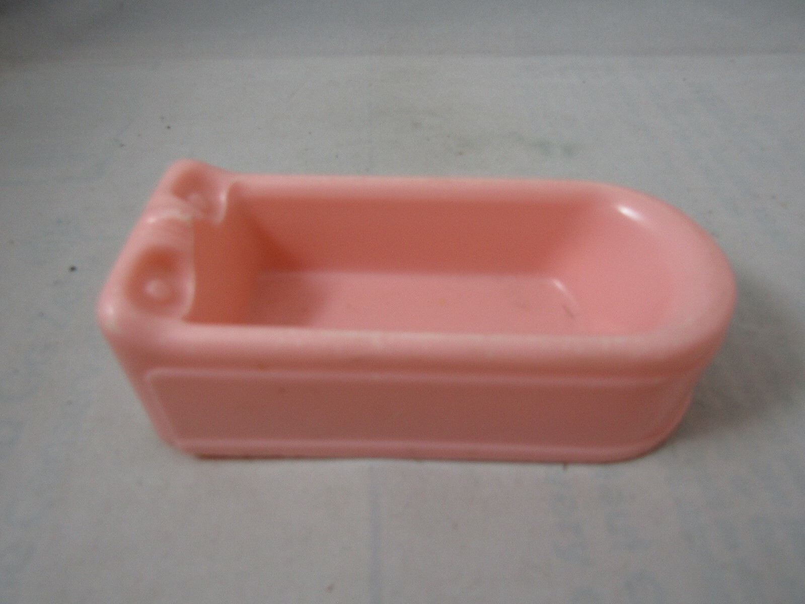 Vintage Plasco Toy Plastic Dollhouse Furniture- Bathroom- Pink Bathtub ...