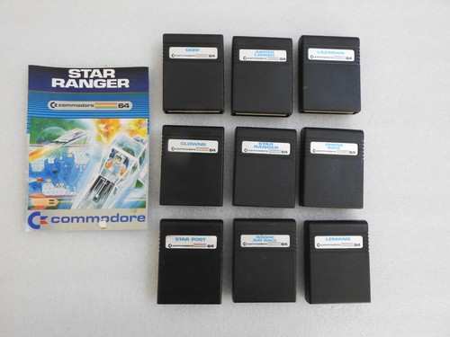 Commodore 64 C64 Cartridge Game Bundle Lot of 9 Cleaned / Tested ...