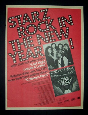 Starz Coliseum Rock 1979 Short Print Poster Type Ad, Promo Advert | eBay