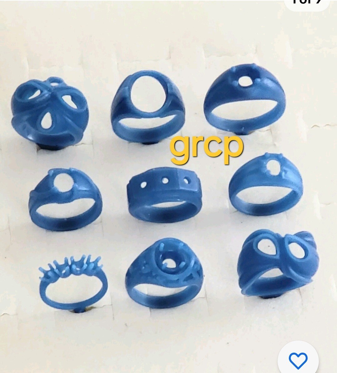 9 Assorted Rings, Wax Patterns. Wax Patterns For Lost Wax Casting 24 ...