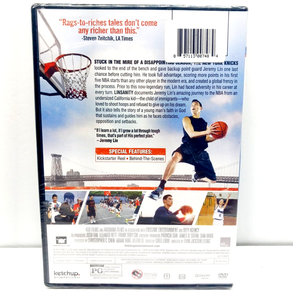 Linsanity (DVD) 408 Films 2013 Jeremy Lin (New Sealed) | eBay