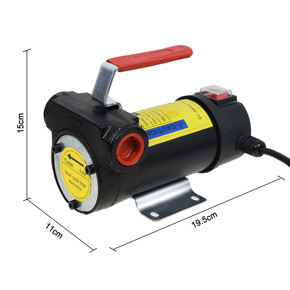 12V 10GPM 175W Electric Diesel Oil And Fuel Transfer Extractor Gas Pump ...