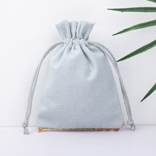 25 Pcs Small Cotton Bag Drawstring Wedding Party Gift Candy Jewelry ...