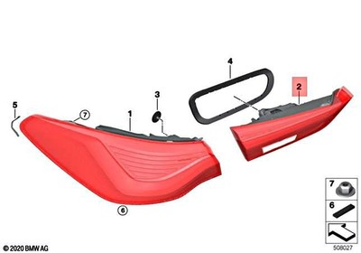 Genuine BMW BMW I G22 G23 G26 G82 G83 Rear Light In Trunk Lid Right ...