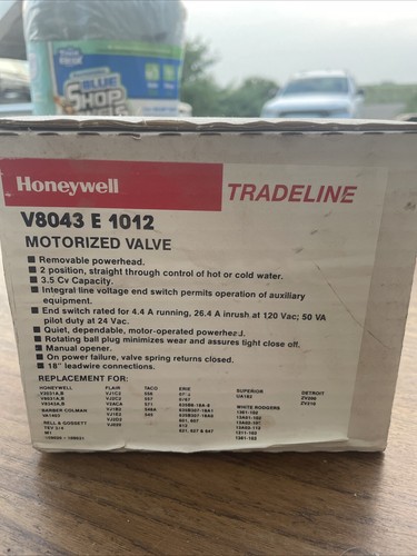 Honeywell Zone Valve V8043E1012, 24V, 3/4", W/ End Switch, Brand New In ...
