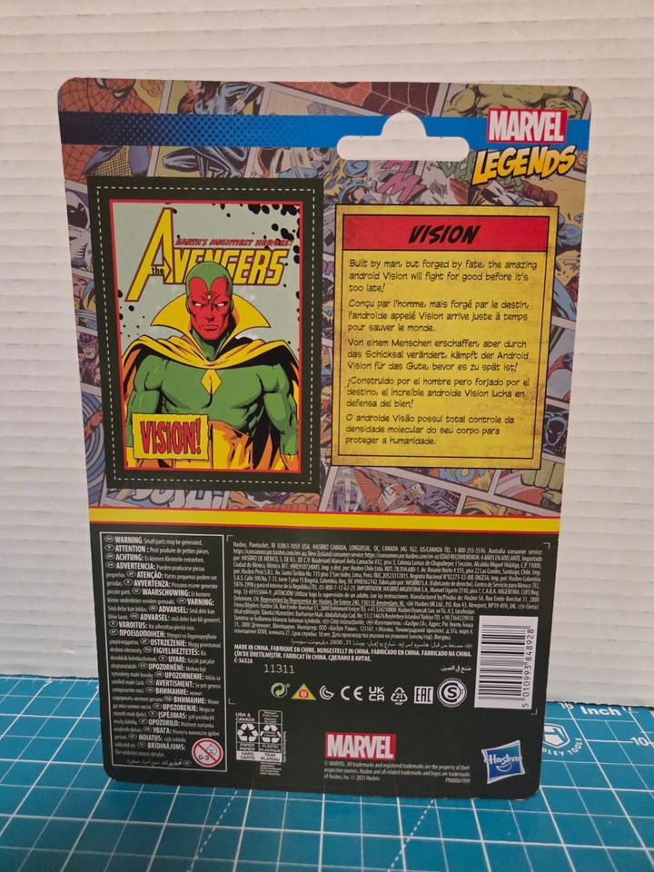 Marvel Legends Retro Vision Avengers Kenner Hasbro Action Figure 3.75 ...