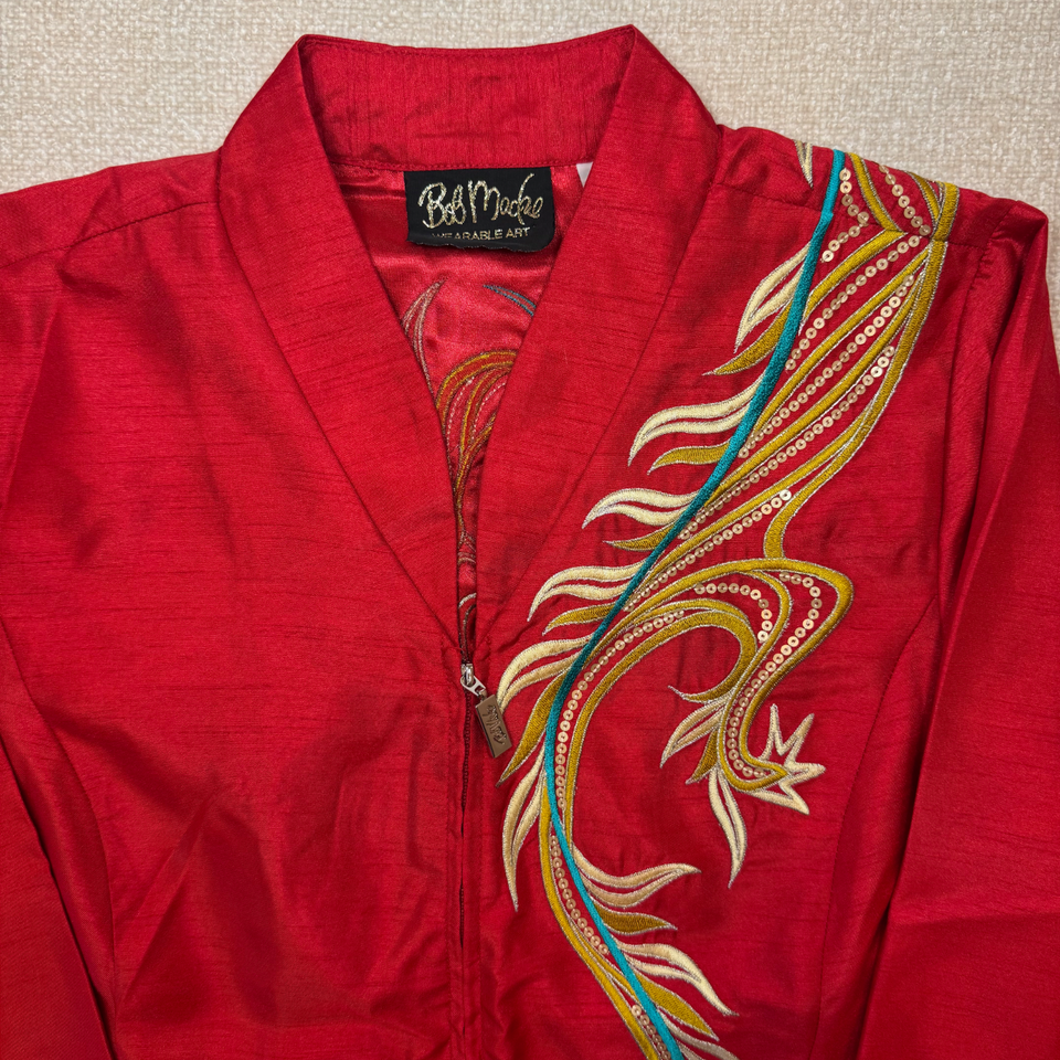 Bob Mackie Wearable Art Red Dragon Jacket Women's Size Medium | eBay